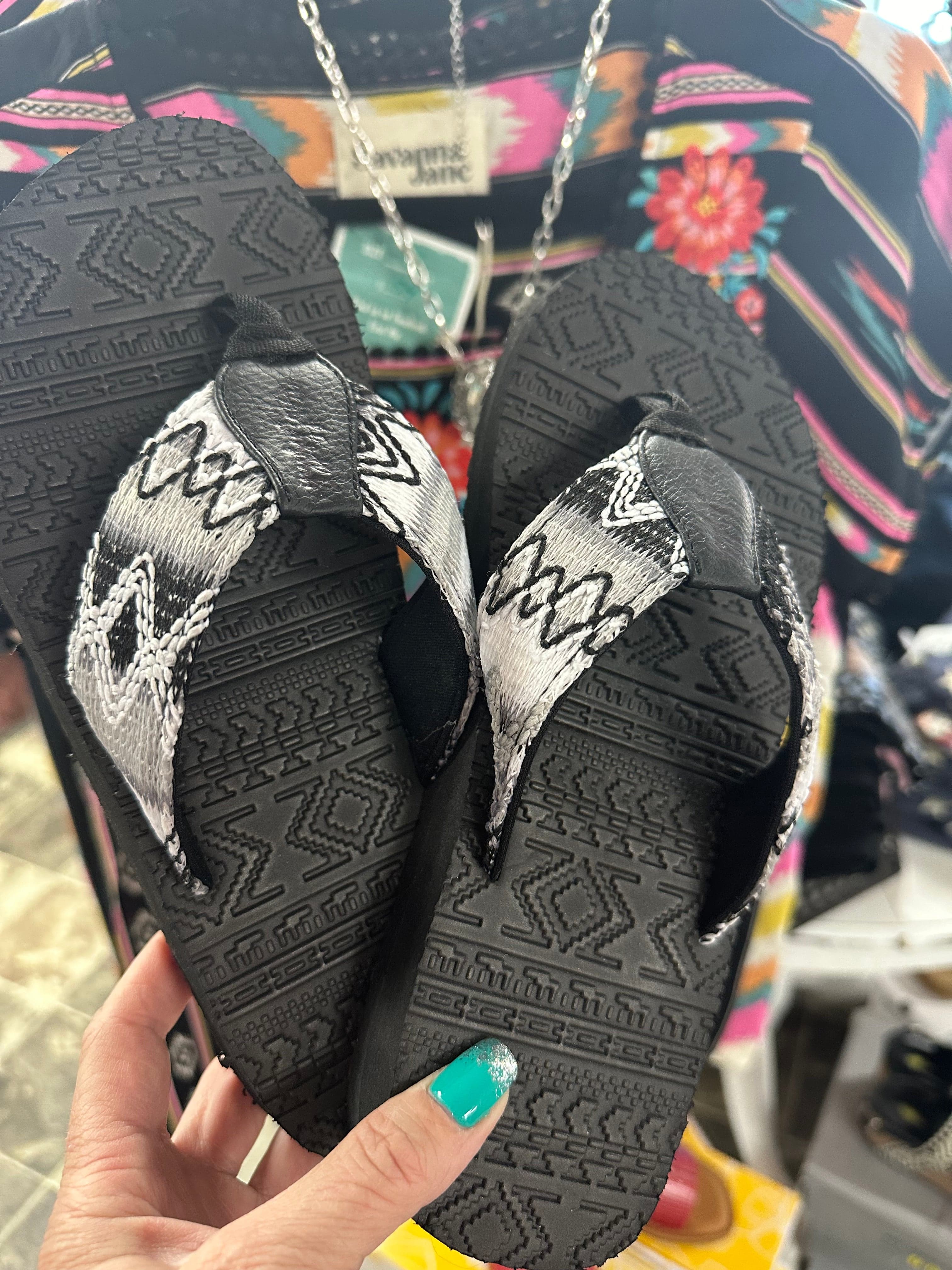 The At The Arena Aztec Flip Flop Sandal – Shop Envi Me