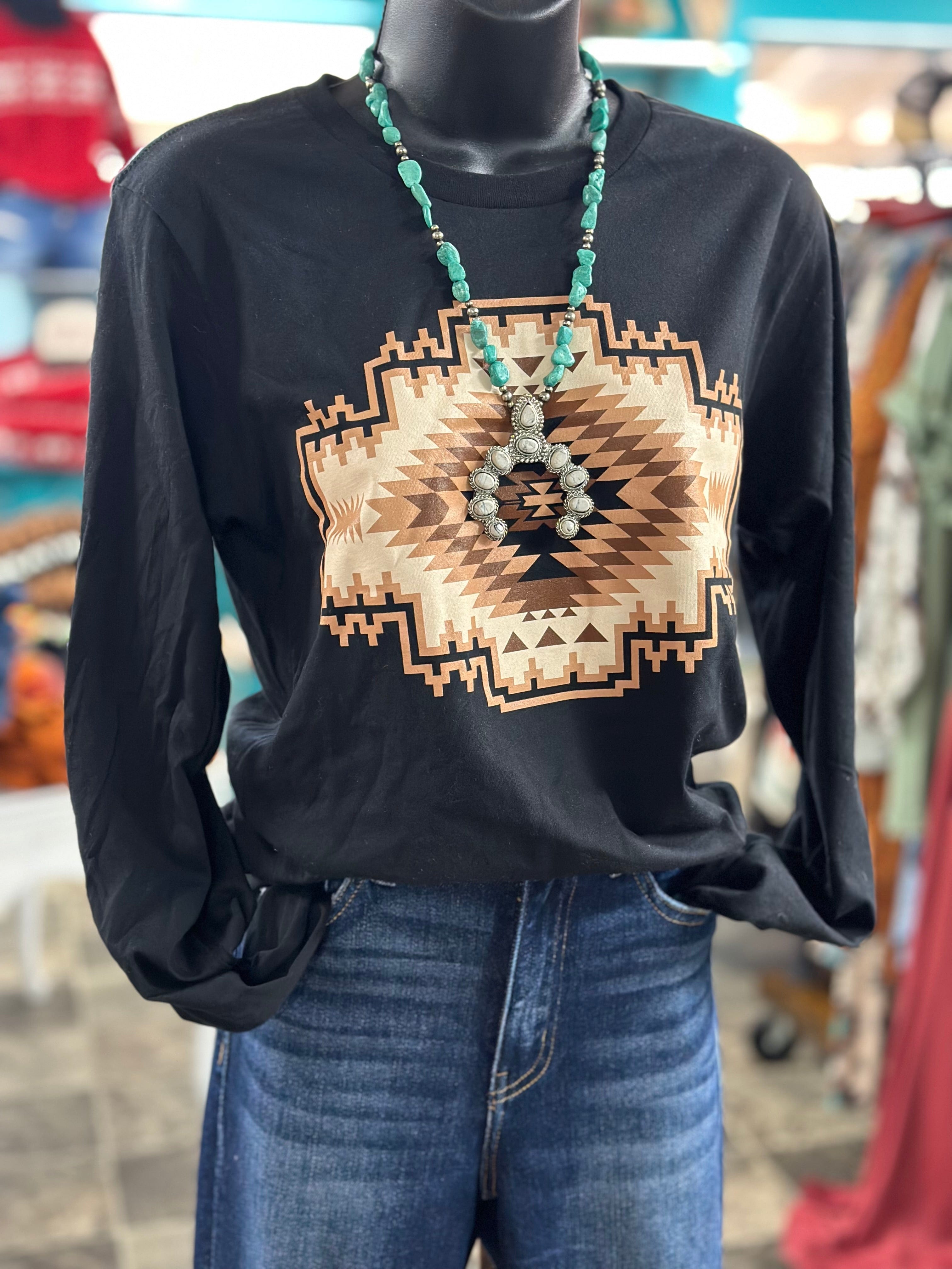 The Color of Fall Aztec Long Sleeve T 2X Only – Shop Envi Me