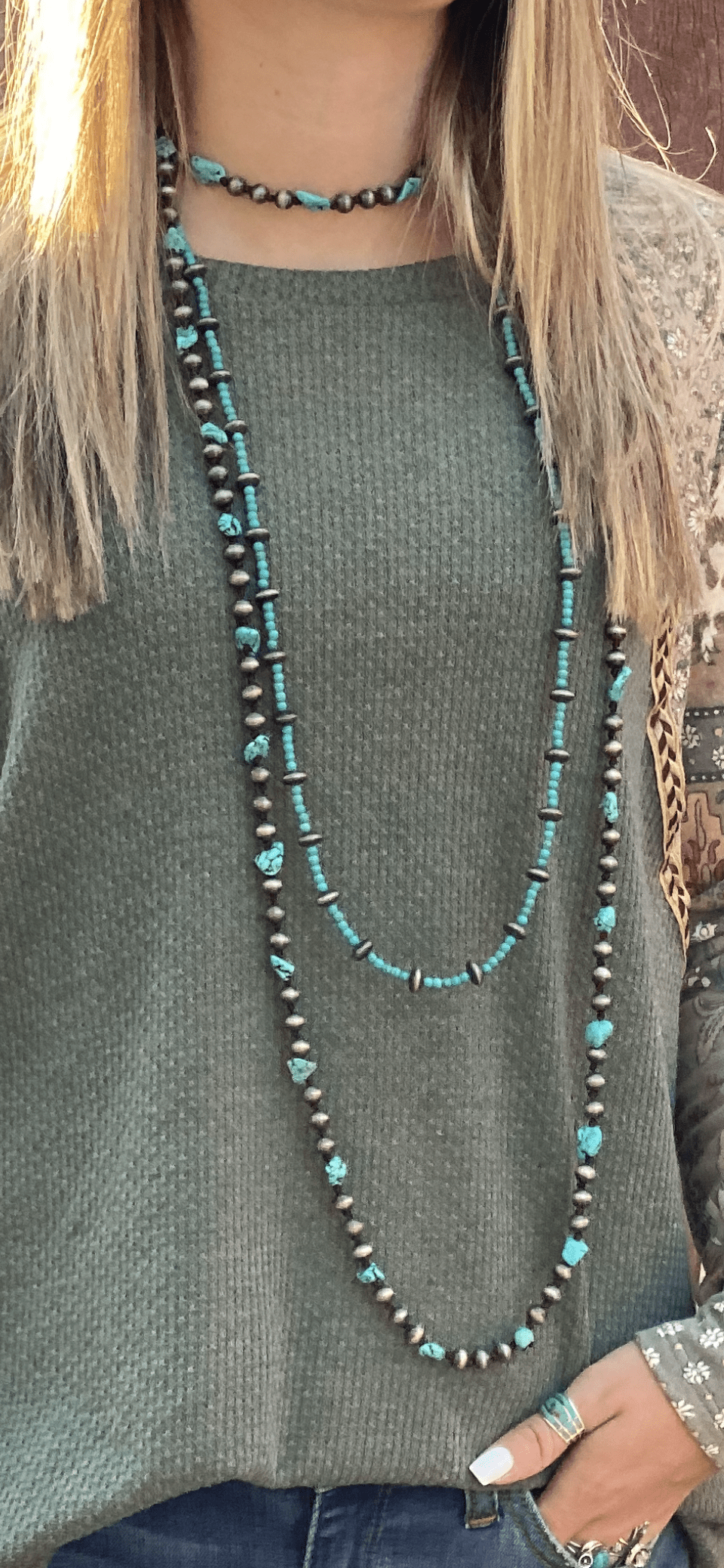 The Silver City Turquoise & Silver Navajo Pearl Beads – Shop Envi Me